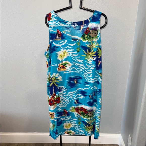 Dresses | Tropical Blue Tank Dress | Poshmark